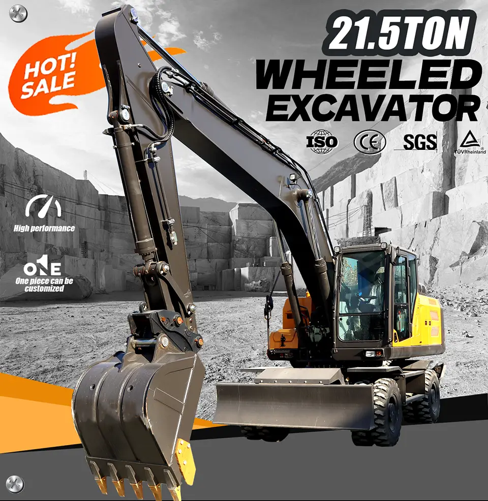 Hot selling 21.5 ton large wheel excavator with EPA certificate can ...