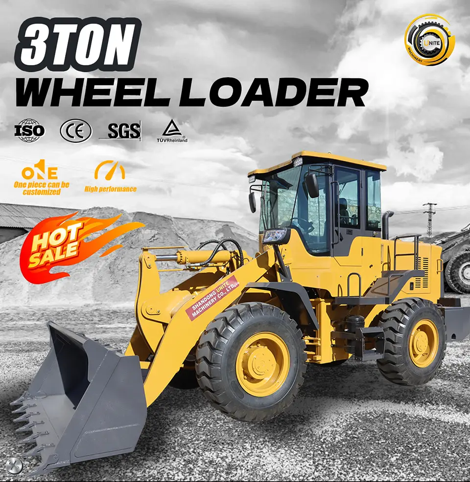 Loading front backhoe loader wheel loader diesel 3 tons tractor ...