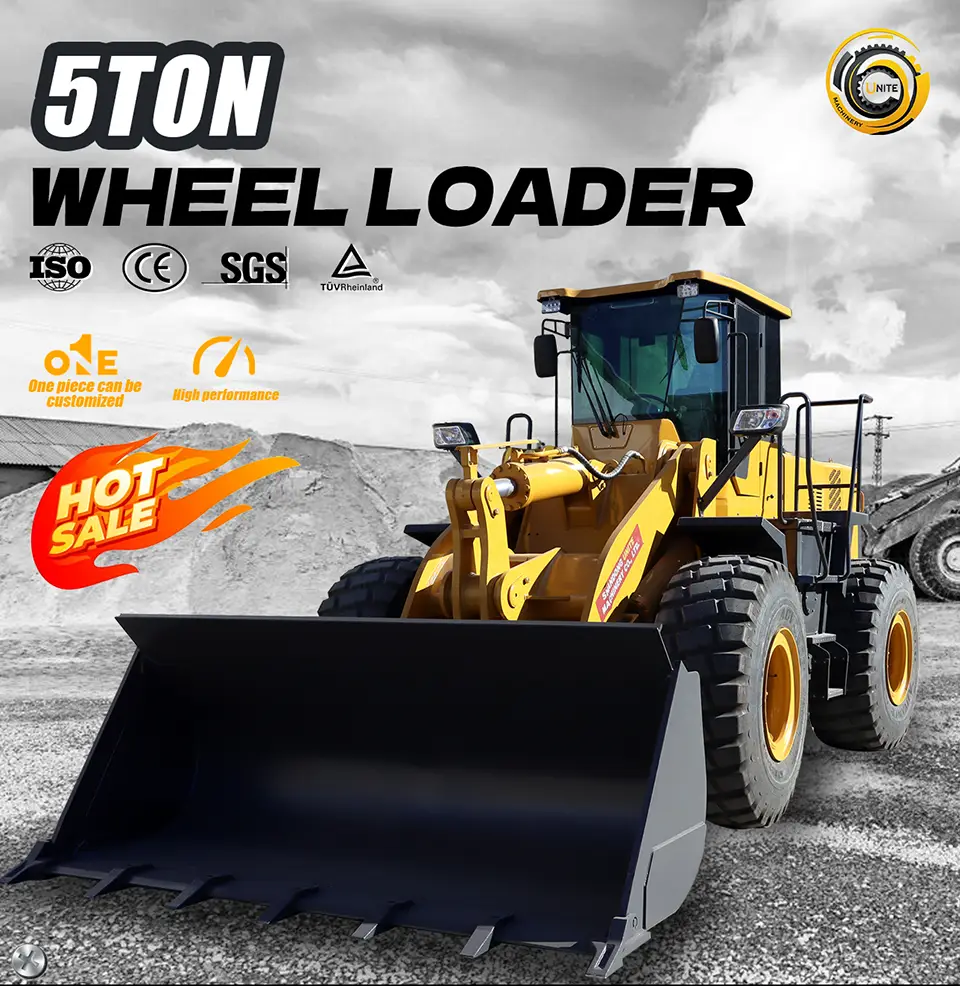 New Backhoe Loader 5 Tons Wheel Loader Earth Moving Machinery - Mining ...
